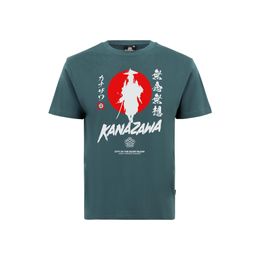 Oldskull T-Shirt 'Asian Silent Blade Kanazawa' Herren Gr&ouml;&szlig;e S petrol