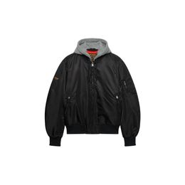 Superdry & Co Jacke 'Ma1' Herren Gr&ouml;&szlig;e S grau / schwarz Sommerjacke