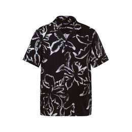 Men Plus Button Up Shirt male size L Black / White