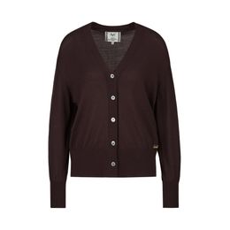 19V69 ITALIA Knit Cardigan 'Veronica' female size XL Dark brown