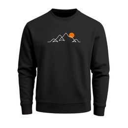 Neverless Sweatshirt 'Berg Linie' Herren Gr&ouml;&szlig;e M schwarz