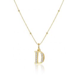 Hey Happiness Kette 'Letter D' Damen Gr&ouml;&szlig;e Onesize gold