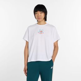 New Balance T-Shirt 'Boston City' Damen Gr&ouml;&szlig;e S azur / aqua / wei&szlig;