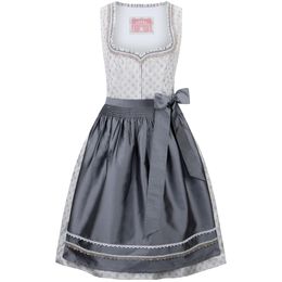 Stockerpoint Dirndl Damen Gr&ouml;&szlig;e 48 beige / hellgrau / wei&szlig;