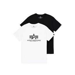 Alpha Industries Shirt 'Basic 2 Pack' Herren Gr&ouml;&szlig;e 4XL schwarz