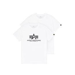 Alpha Industries Shirt 'Basic 2 Pack' Herren Gr&ouml;&szlig;e XS wei&szlig;