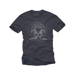 Makaya Shirt 'Buddha' Herren Gr&ouml;&szlig;e 5XL basaltgrau