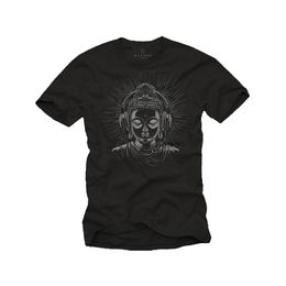 Makaya Shirt 'Buddha' Herren Gr&ouml;&szlig;e 5XL schwarz