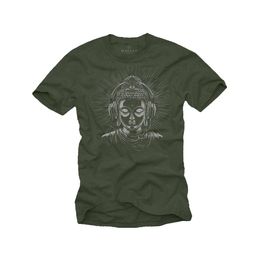 Makaya Shirt 'Buddha' Herren Gr&ouml;&szlig;e 4XL gr&uuml;n