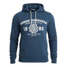 Ombre Sweatshirt 'OM-SSPS-0143' Herren Gr&ouml;&szlig;e S dunkelblau / wei&szlig;