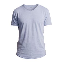Antargo Shirt 'V-Neck Slub' male size XL Sky blue