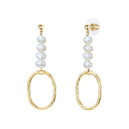 Lulu & Jane Lulu & Jane Ohrringe Damen Gr&ouml;&szlig;e One Size goldgelb / perlwei&szlig;