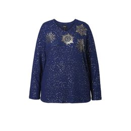 Ulla Popken Sweatshirt Damen Gr&ouml;&szlig;e 4XL/5XL dunkelblau