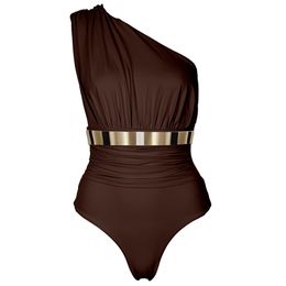 Sea Me Swim Badeanzug 'MONACO Gold Edition' Damen Gr&ouml;&szlig;e L dunkelbraun