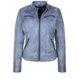 H.I.S. H.I.S Lederjacke 'Saimina' Damen Gr&ouml;&szlig;e 4XL blau Sommerjacke