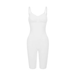 cfab Shapingbody 'Bodysuit Sculpting Shapewear mit Shorts' Damen Gr&ouml;&szlig;e XL wei&szlig;