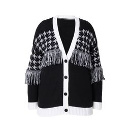 Angel of Style Strickjacke Damen Gr&ouml;&szlig;e XL/XXL schwarz / offwhite