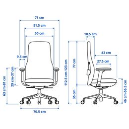 IKEA GR&Ouml;NFJ&Auml;LL Drehstuhl mit Armlehnen