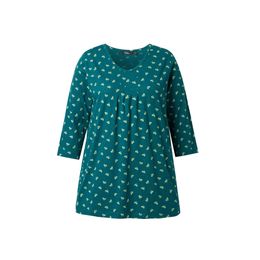 Ulla Popken T-Shirt Damen Gr&ouml;&szlig;e XXXL/4XL petrol / hellgr&uuml;n