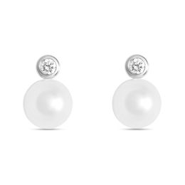 Yamōko Ohrringe Damen Gr&ouml;&szlig;e One Size silber / perlwei&szlig;
