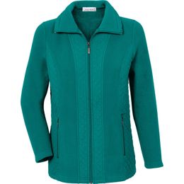 CR&Eacute;ATION L Damen Fleecejacke mit gesteppten Web-Eins&auml;tzen t&uuml;rkis Gr&ouml;&szlig;e 40