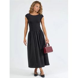 Busem Midi Kleid Damen Gr&ouml;&szlig;e 40 schwarz Sommerkleid