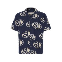 !Solid Button Up Shirt male size S Blue / Navy