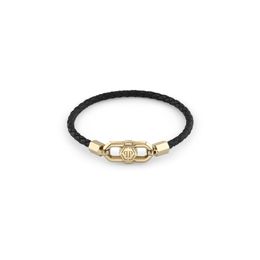 Philipp Plein Jewellery Bracelet 'Plein Edge' male size L Gold / Black
