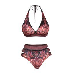 JIORO Bikinitop 'PAISLEY DARK' Damen Gr&ouml;&szlig;e 75 bunt