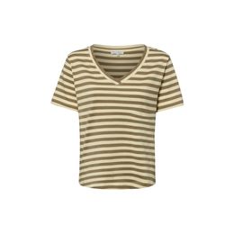 Marie Lund T-Shirt Damen Gr&ouml;&szlig;e XS pastellgelb / taupe