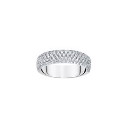Thomas Sabo Ring 'Silberner Bandring Mit Wei&szlig;em Zirkonia Und Gravur' Damen Gr&ouml;&szlig;e 52 silber