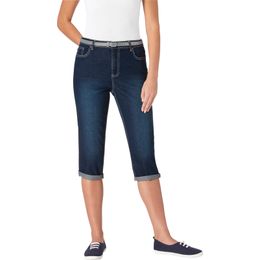 CR&Eacute;ATION L Damen Caprijeans inklusive G&uuml;rtel blue-stone-washed Gr&ouml;&szlig;e 52