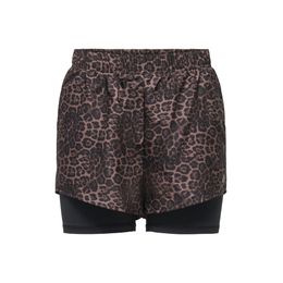 Only Play Sportshorts 'ONPMELEO-2' Damen Gr&ouml;&szlig;e XS taupe / schwarz