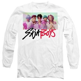 K-Pop Demon Hunters Unisex-Erwachsene Saja Boys Fotorahmen Langarm-T-Shirt (Wei&szlig;)