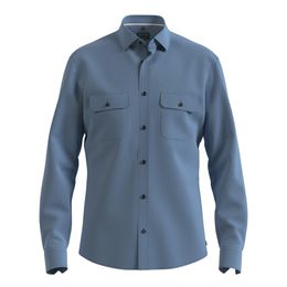 OLYMP Button Up Shirt male size XXL Blue