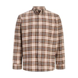 Jack & Jones Jack & Jones Hemd 'JJEField' Herren Gr&ouml;&szlig;e XXL beige / schoko / schwarz / wei&szlig;