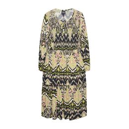Ulla Popken Kleid Damen Gr&ouml;&szlig;e 58/60 gr&uuml;n / pink / schwarz Sommerkleid