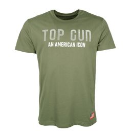 Top Gun T-Shirt Herren Gr&ouml;&szlig;e M khaki / wei&szlig;