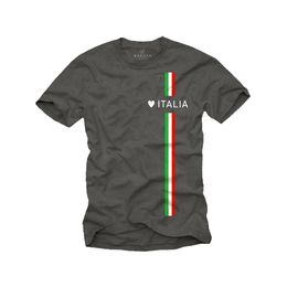 Makaya Shirt 'Love Italia' Herren Gr&ouml;&szlig;e M grau