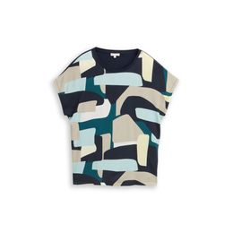 Tom Tailor T-Shirt Damen Gr&ouml;&szlig;e M beige / marine / petrol / mint
