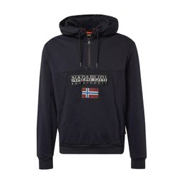 NAPAPIJRI Sweatshirt 'Burgee Hzh 2.0' male size M Blue / marine blue / Light grey / Wine red