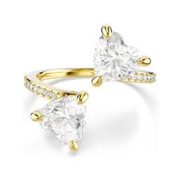 Swarovski Ring Damen Gr&ouml;&szlig;e 50 gold / transparent / wei&szlig;
