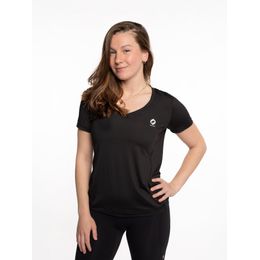 Mymotus Funktionsshirt 'Mymotus ladies V-neck T-shirt, Black, YW25' Damen Gr&ouml;&szlig;e XXL schwarz