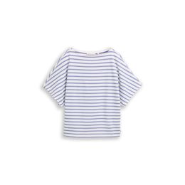 Tom Tailor Denim T-Shirt Damen Gr&ouml;&szlig;e XXL helllila / wei&szlig;