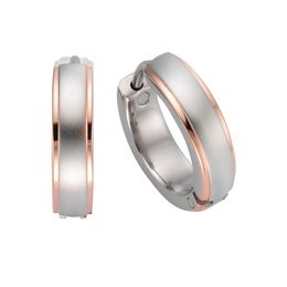 Firetti Creolen in Bicolor-Optik Damen Gr&ouml;&szlig;e One Size rosegold / silber