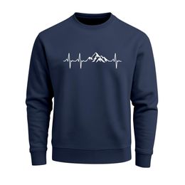 Neverless Sweatshirt 'Berg Herzschlag' Herren Gr&ouml;&szlig;e S navy