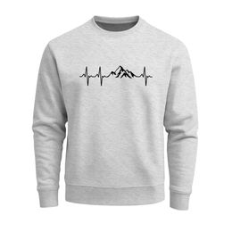 Neverless Sweatshirt 'Berg Herzschlag' Herren Gr&ouml;&szlig;e XS grau