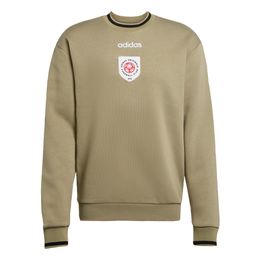 adidas originals Sweatshirt 'Badge Crewneck' male size XXL Khaki / Red / Black / White