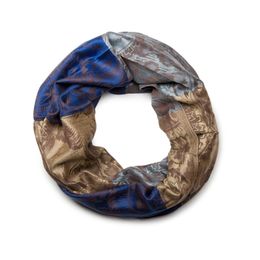 styleBREAKER Schlauchschal 'Loop mit Hibiskus Bl&uuml;ten und Paisley Muster' Damen Gr&ouml;&szlig;e One Size bunt