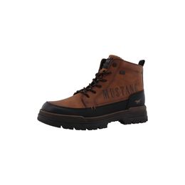 Mustang Schn&uuml;rboots Herren Gr&ouml;&szlig;e 46 cognac / schwarz